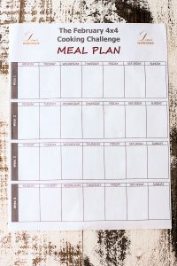 The February 4x4 Cooking Challenge: 4 Home Cooked Meals in 4 weeks