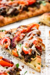 Philly Cheesesteak Flatbread Recipe - Lisa's Dinnertime Dish